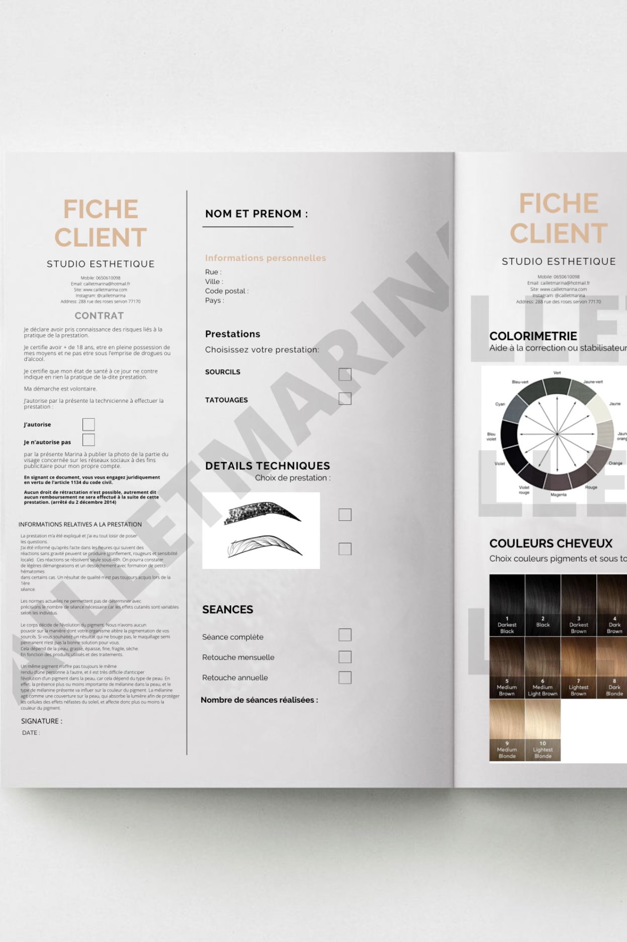 Documents et fiches clientèles